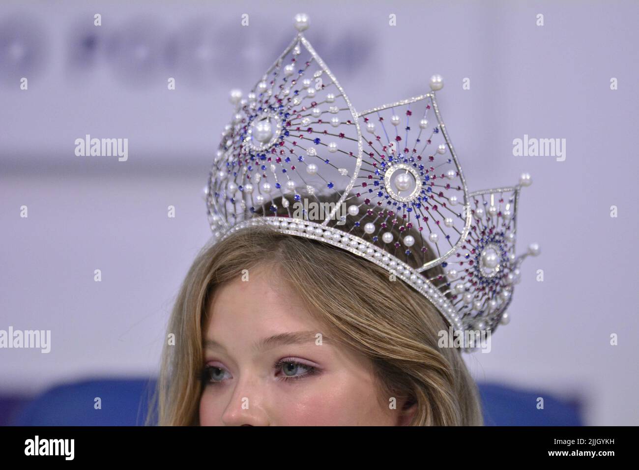 Press conference of the winner of the Miss Russia 2022 contest.TASS ...