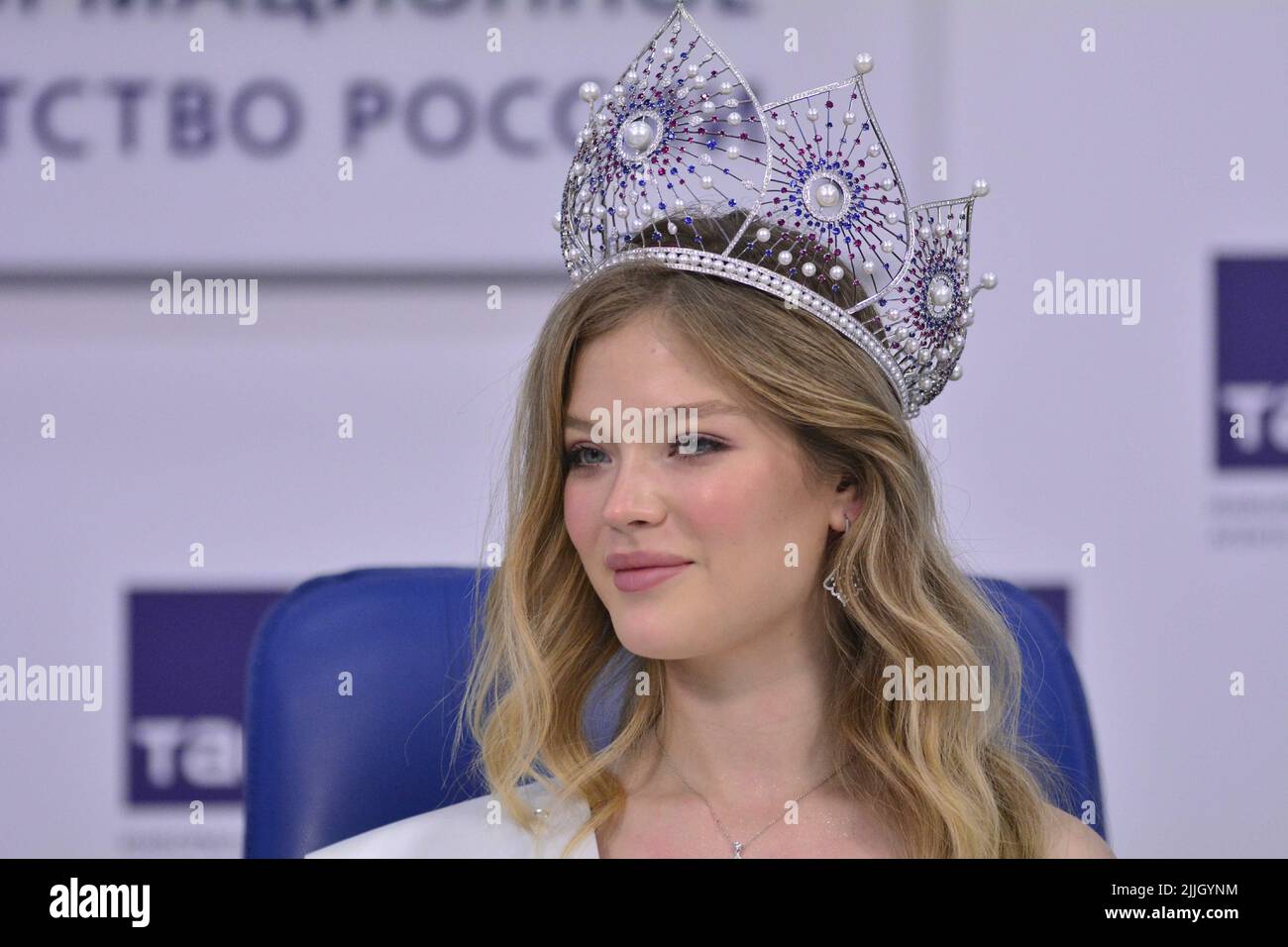 Press conference of the winner of the Miss Russia 2022 contest.TASS ...