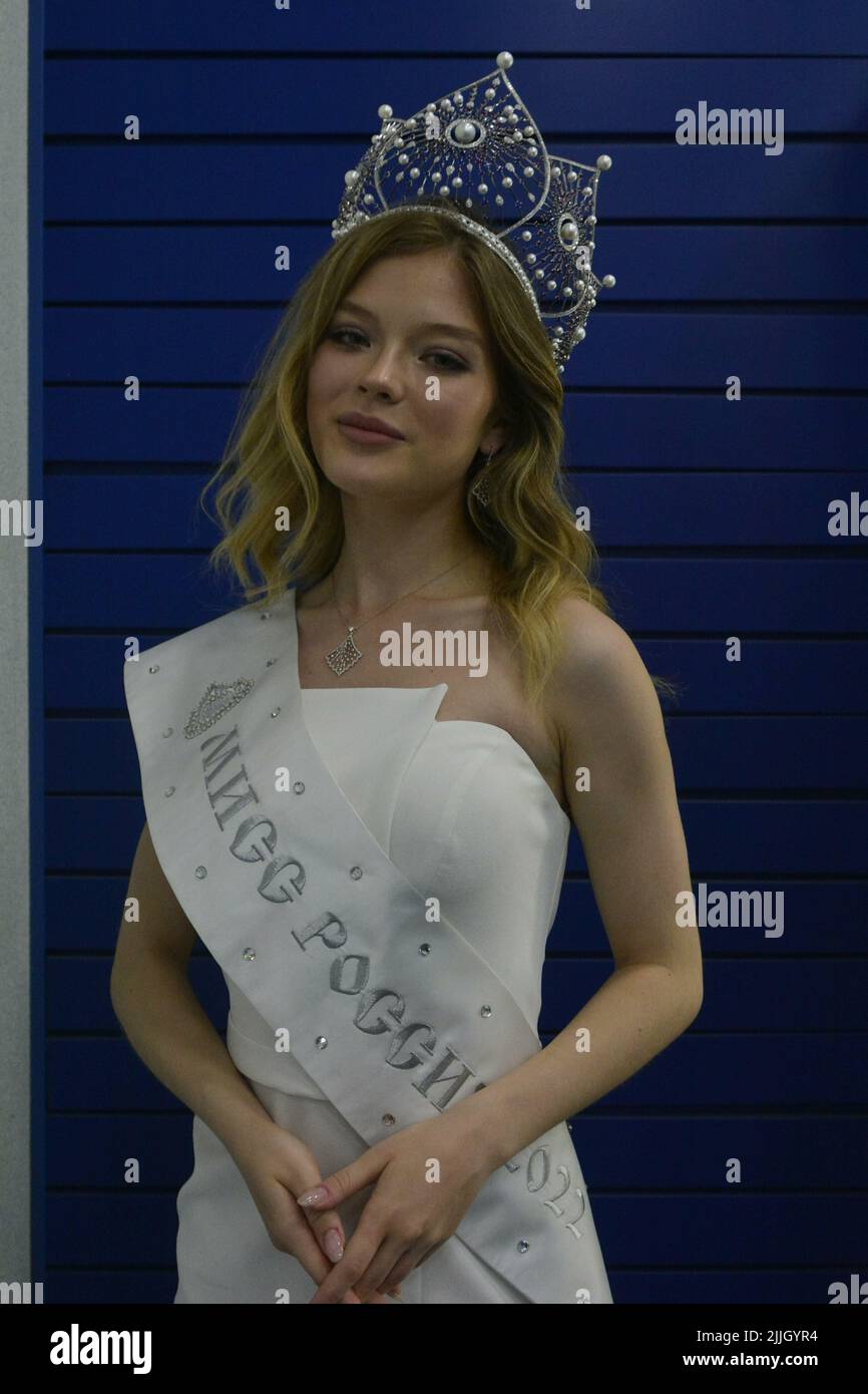 Press conference of the winner of the Miss Russia 2022 contest.TASS ...