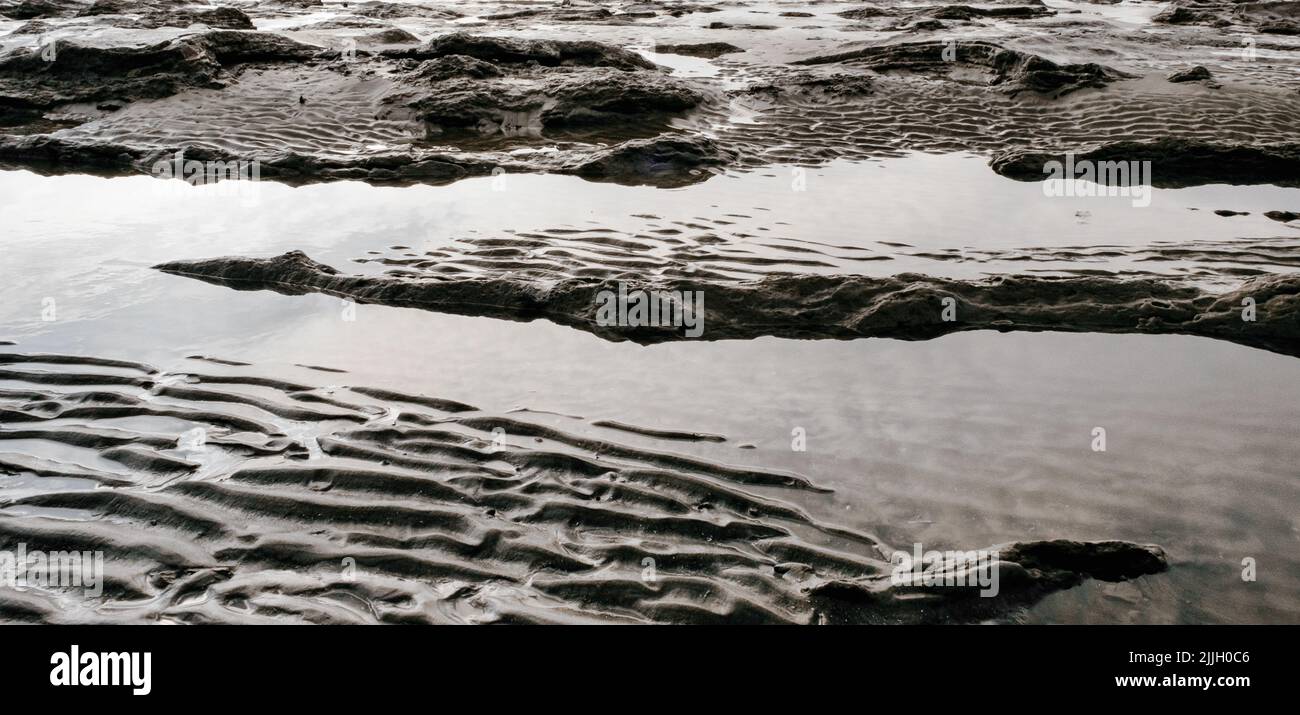 abstract sea background, wadden sea, mud flat Stock Photo - Alamy