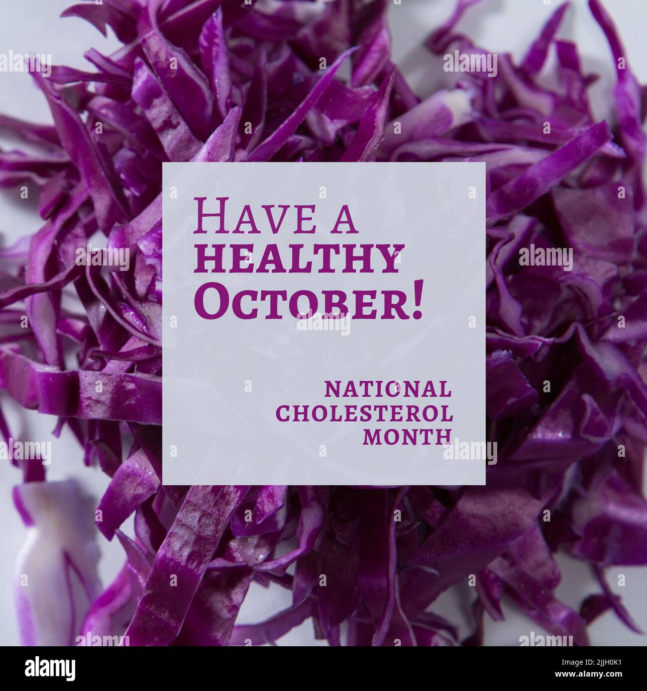 Image of have a healthy october over red cabbage Stock Photo - Alamy