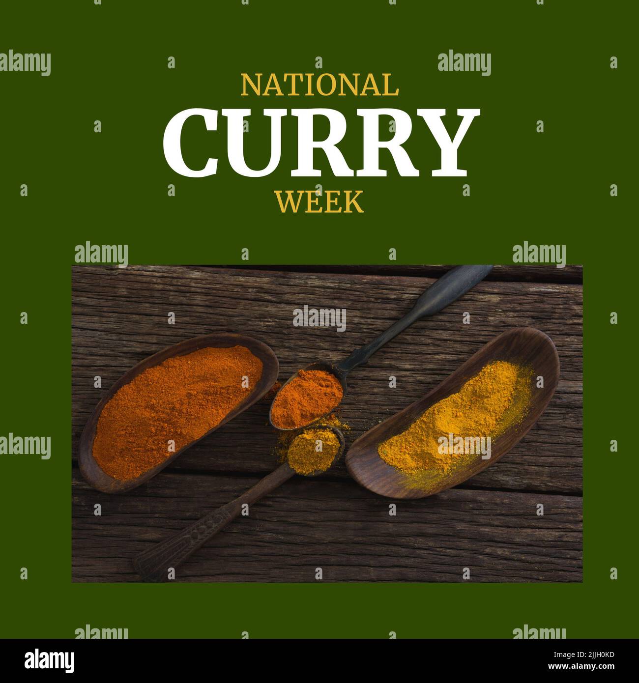 Image of curry week over bowls with diverse spices Stock Photo - Alamy