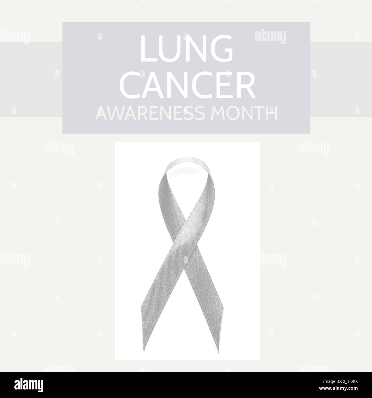 Image of lung cancer awareness month over ribbon on beige background ...