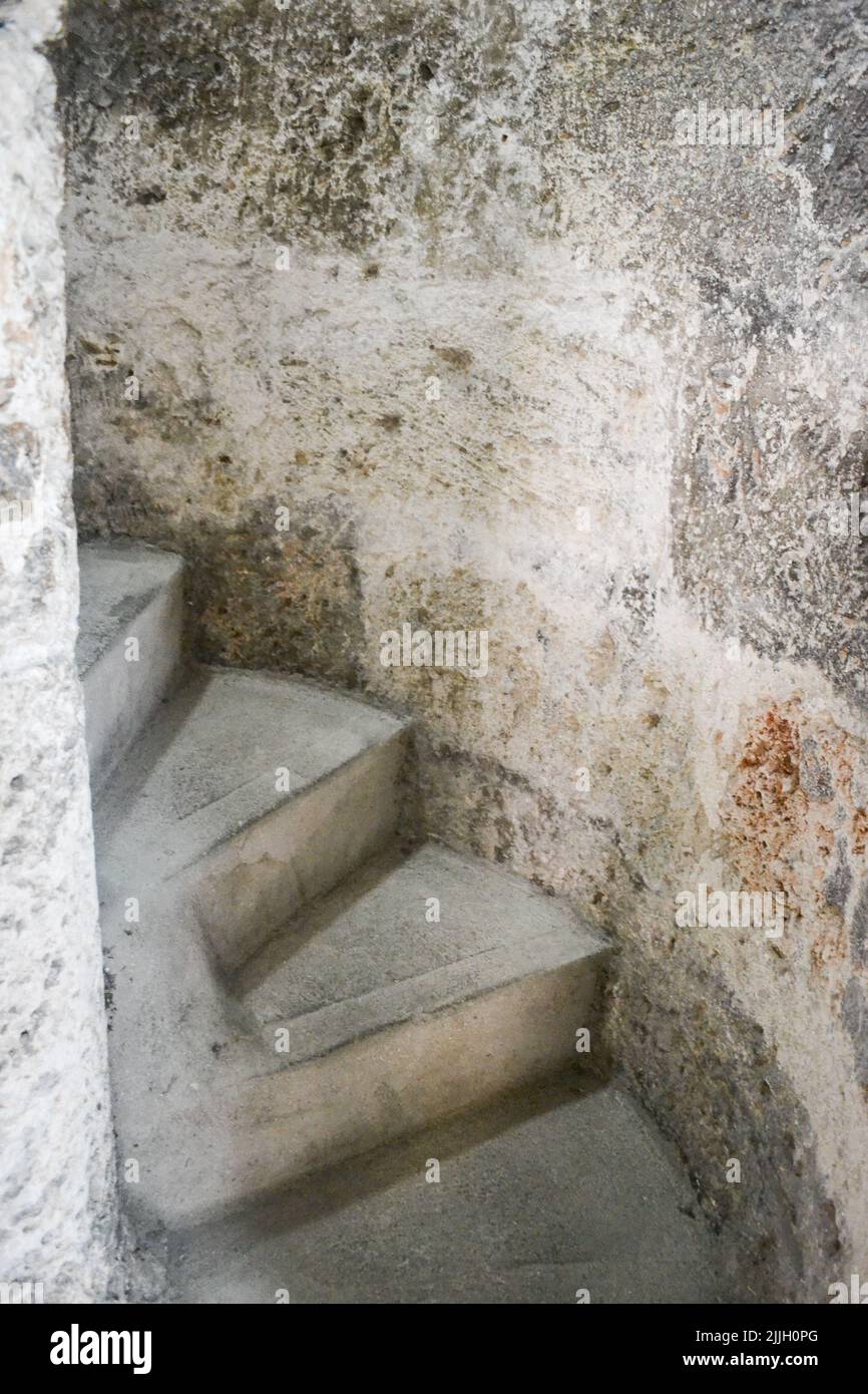 Old stone staircase in Havana Cuba Stock Photo - Alamy