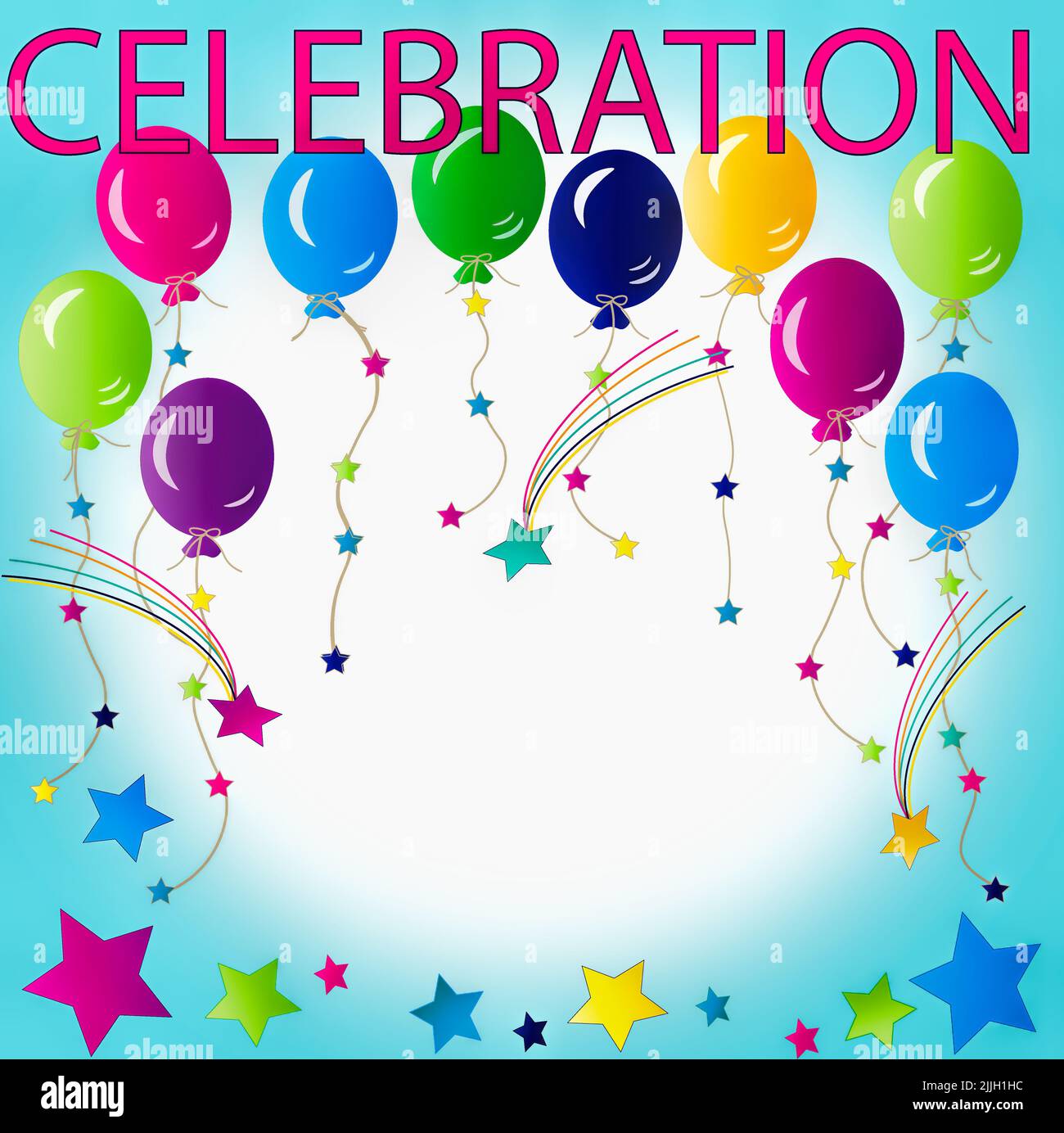 Bright Bold Colors is this CELEBRATION graphic Background with Balloons ...
