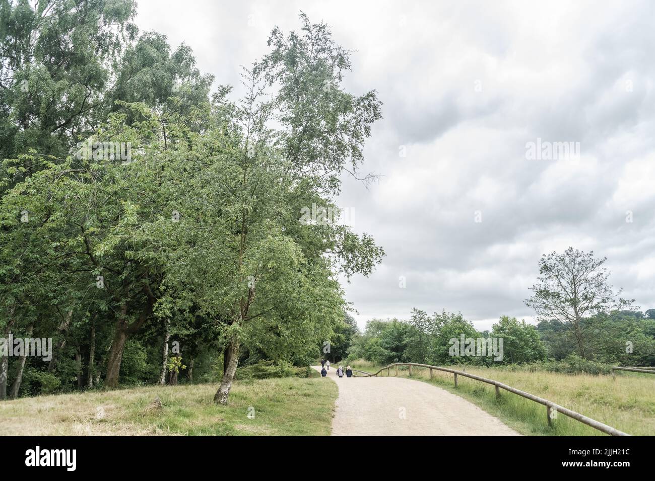 Staffordshire Lakeside pathway sunny day landscape, Stoke-on-Trent, UK ...