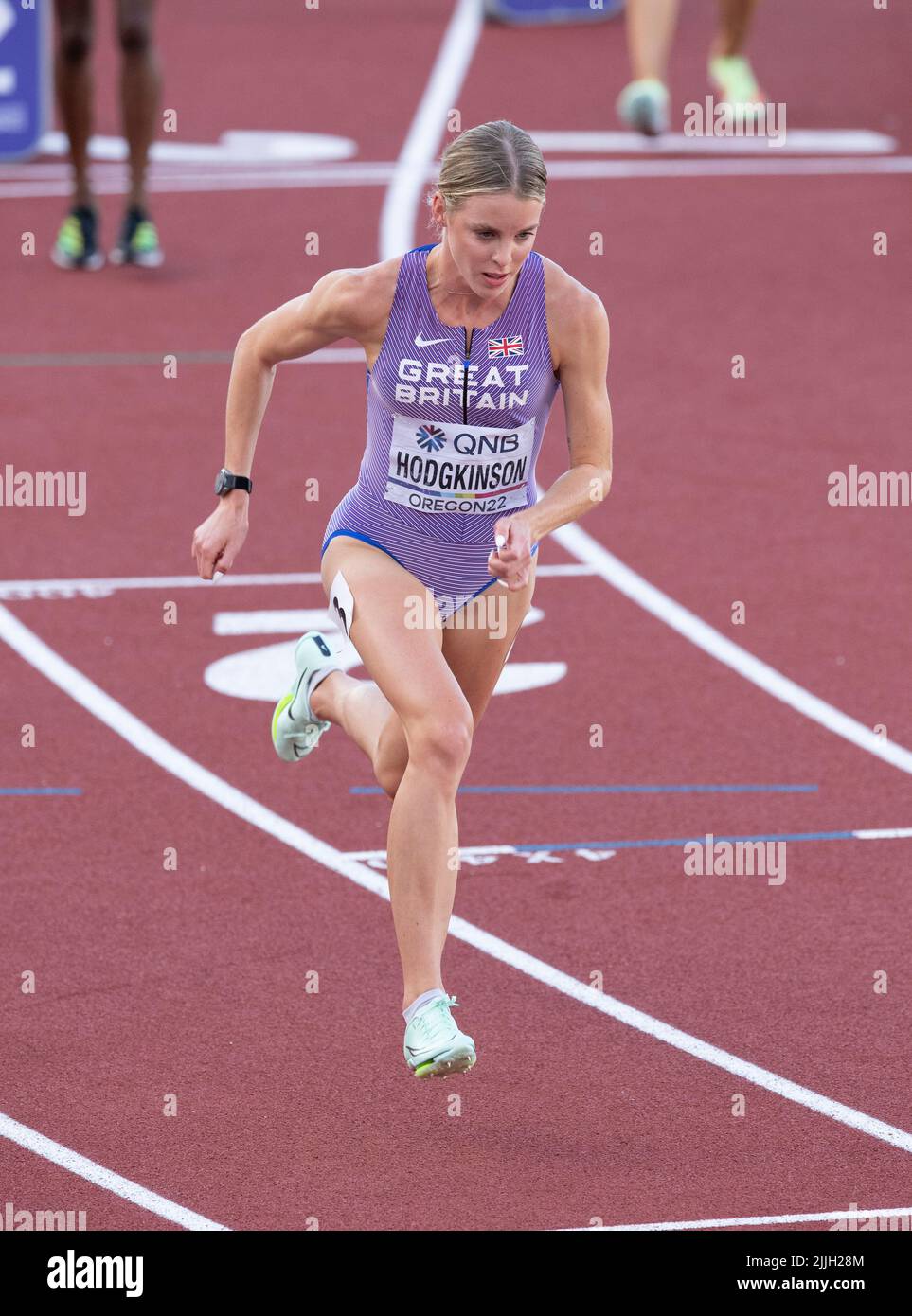 Keely Hodgkinson (GB&NI) competing in the women’s 800m final on day ten ...