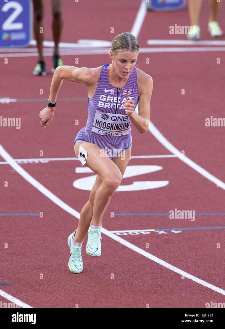 Keely Hodgkinson (GB&NI) competing in the women’s 800m final on day ten ...