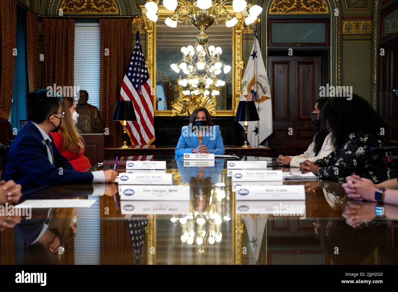U.S. Vice President Kamala Harris meets with disability rights leaders ...