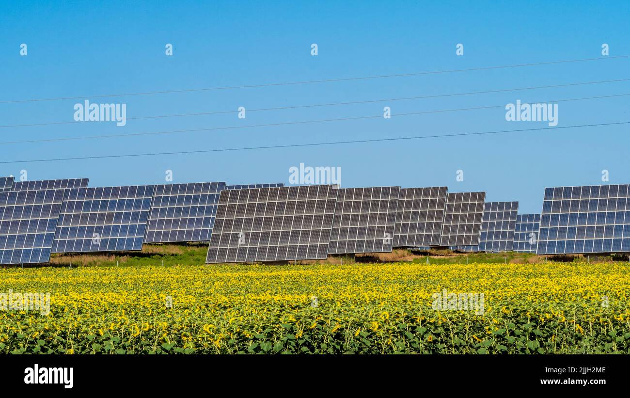 Photovoltaic system in the Cadiz countryside Stock Photo - Alamy