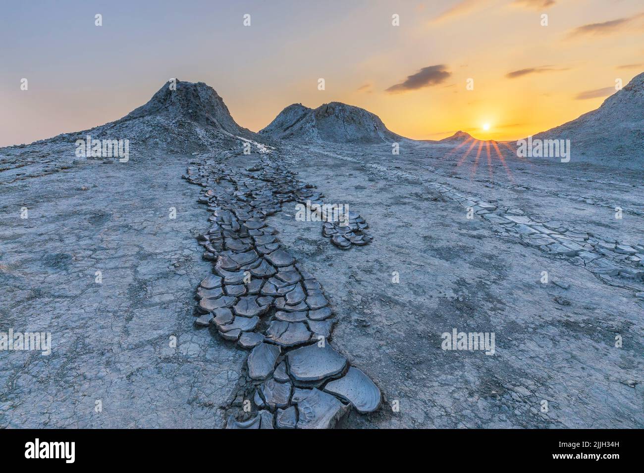 Mud volcanoes in the mountains of Gobustan Stock Photo - Alamy