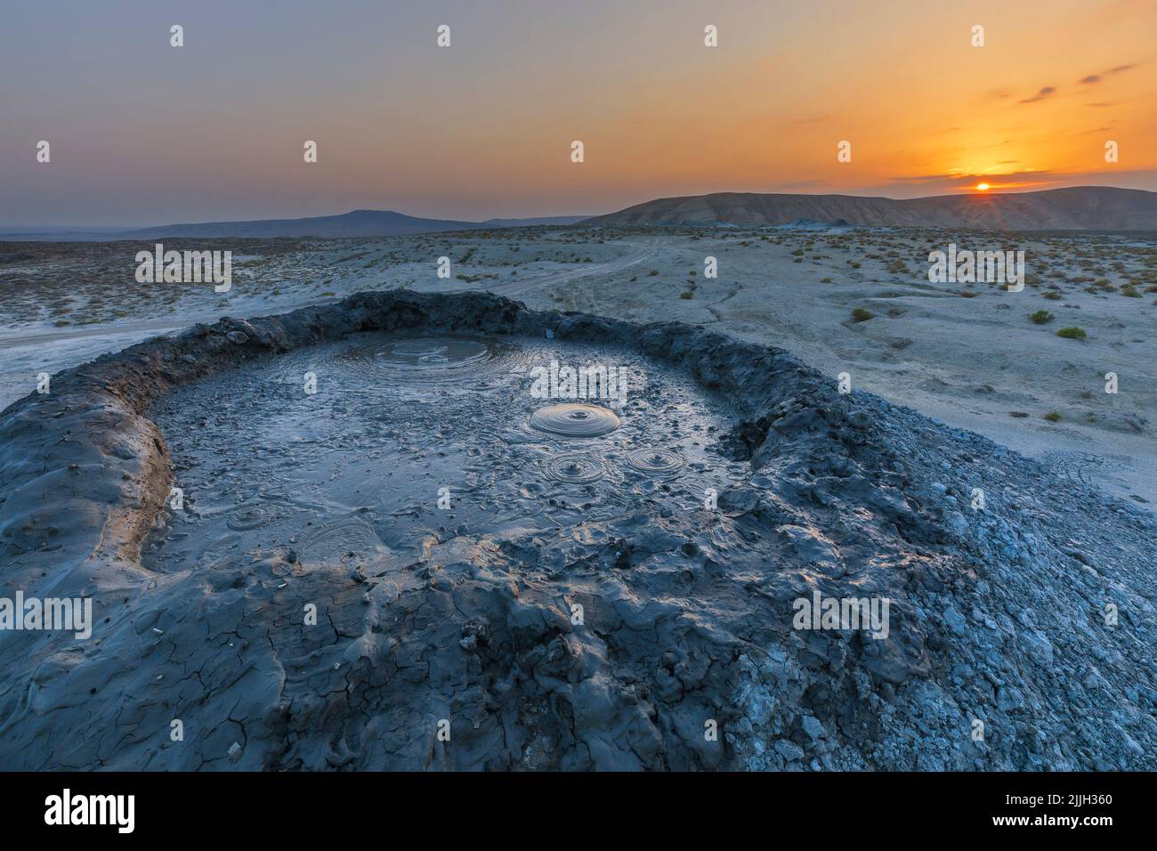 Mud volcanoes in the mountains of Gobustan Stock Photo - Alamy