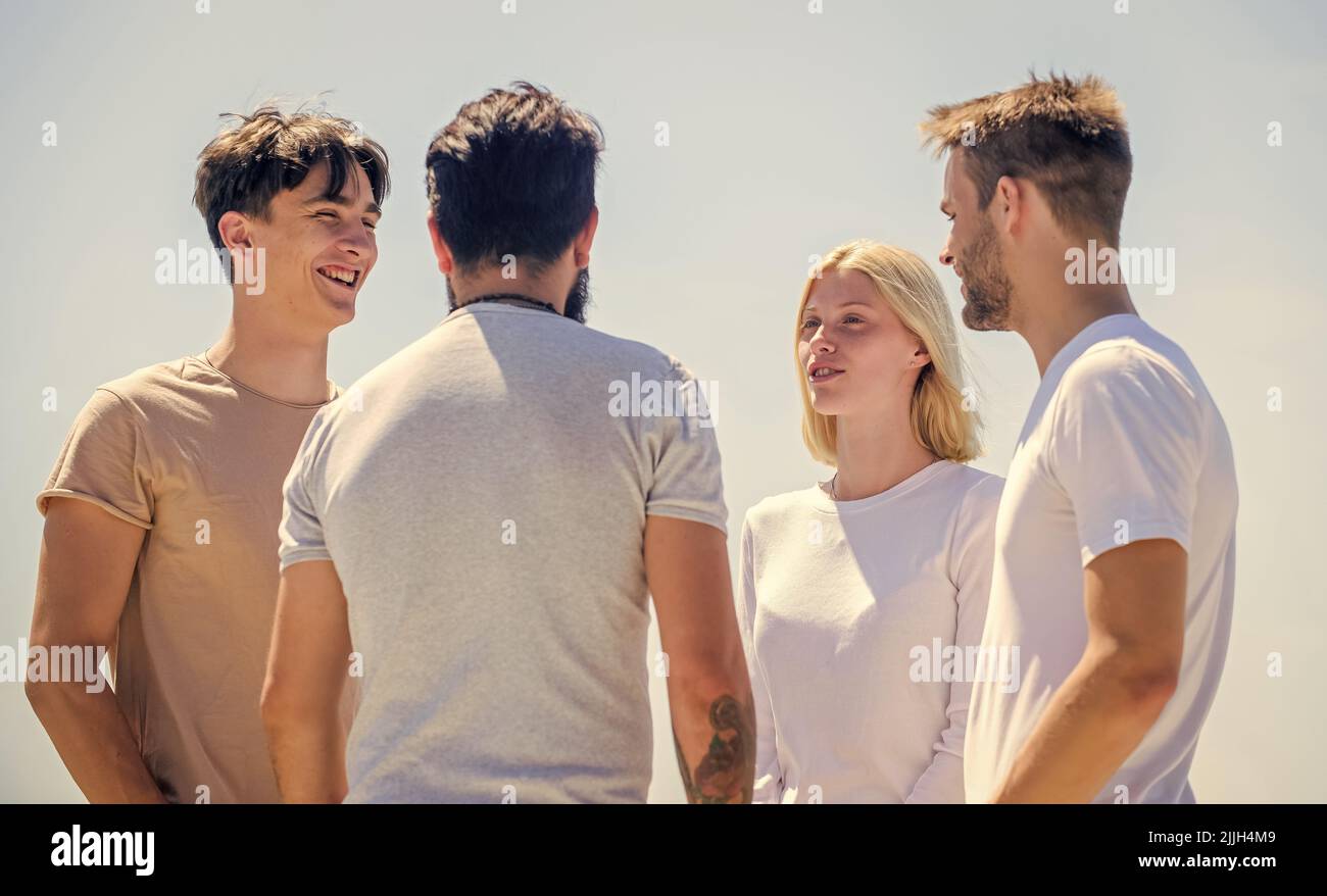 best friends. Social. group of four people, partnership. Group ...