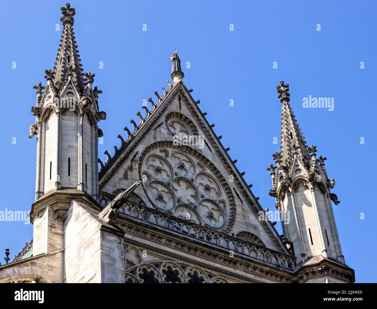 Gothic architecture of the Basilica of Saint-Denis, a large former ...
