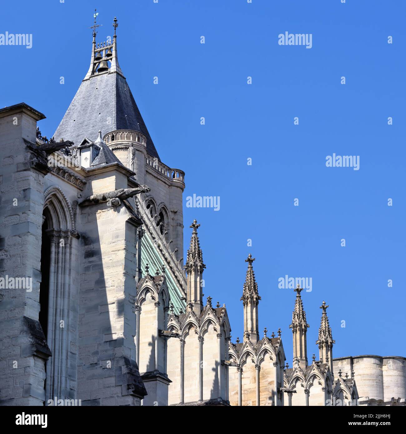 Gothic architecture of the Basilica of Saint-Denis, a large former ...