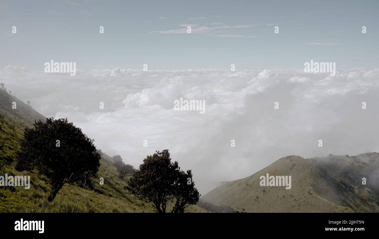 Merbabu mountain and clouds hi-res stock photography and images - Alamy