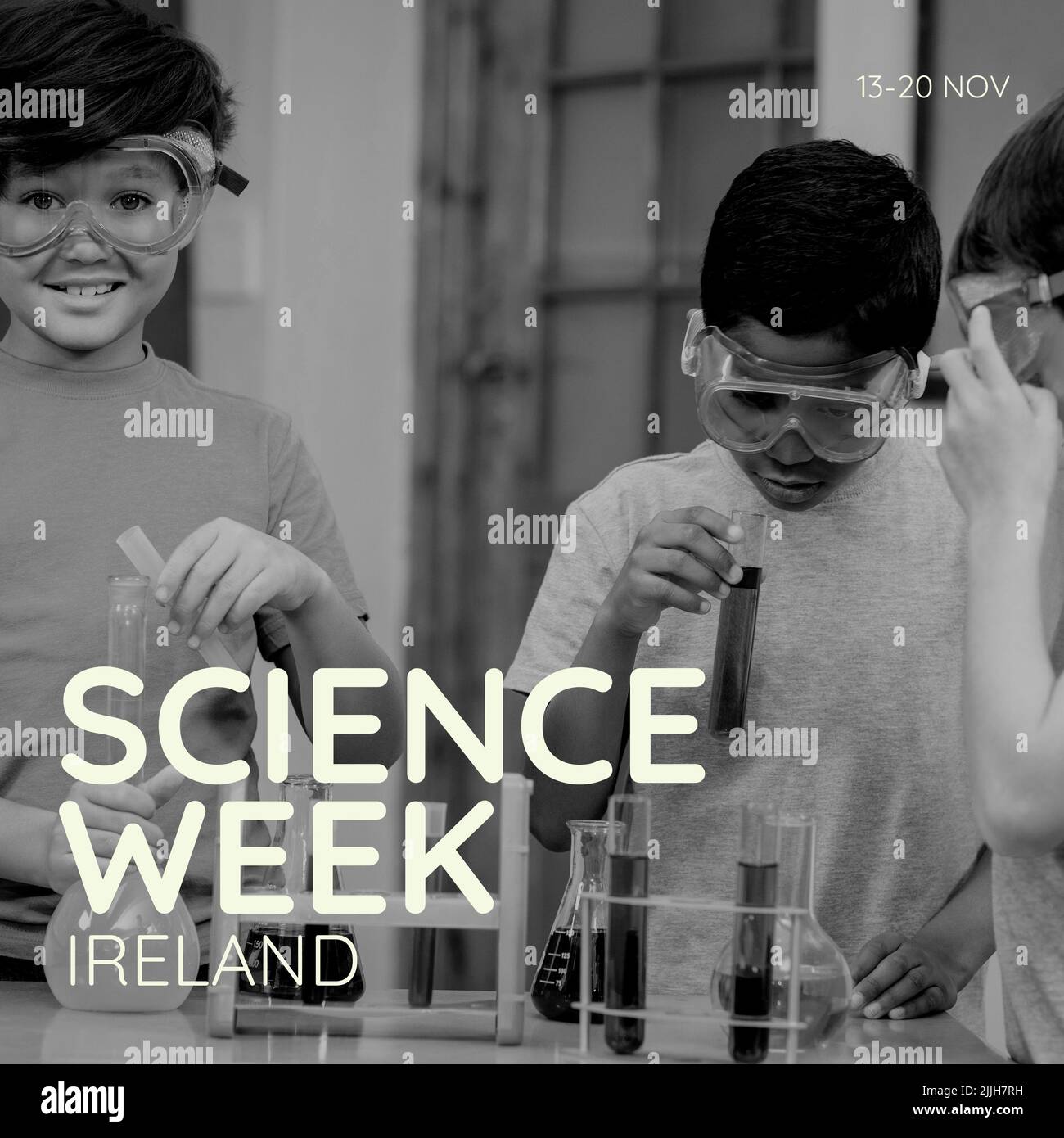 Composition of science week ireland text with diverse schoolchildren ...