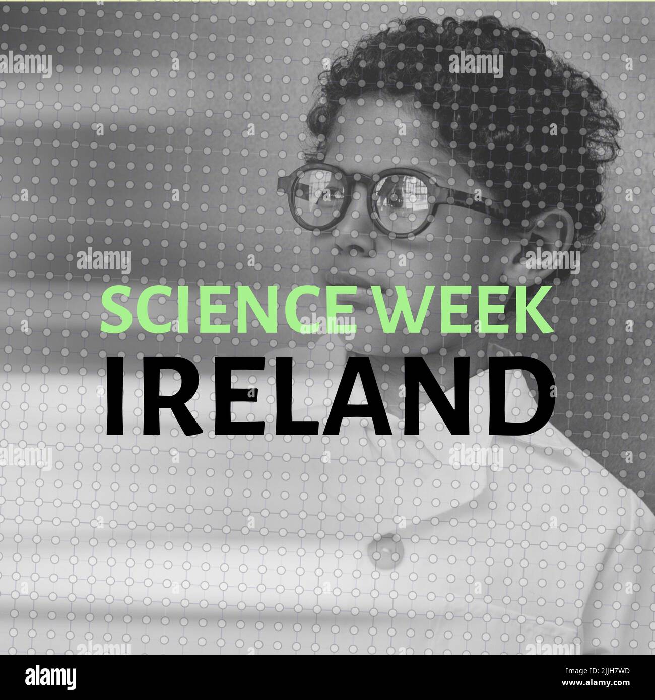 Composition of science week ireland text with biracial schoolboy Stock ...