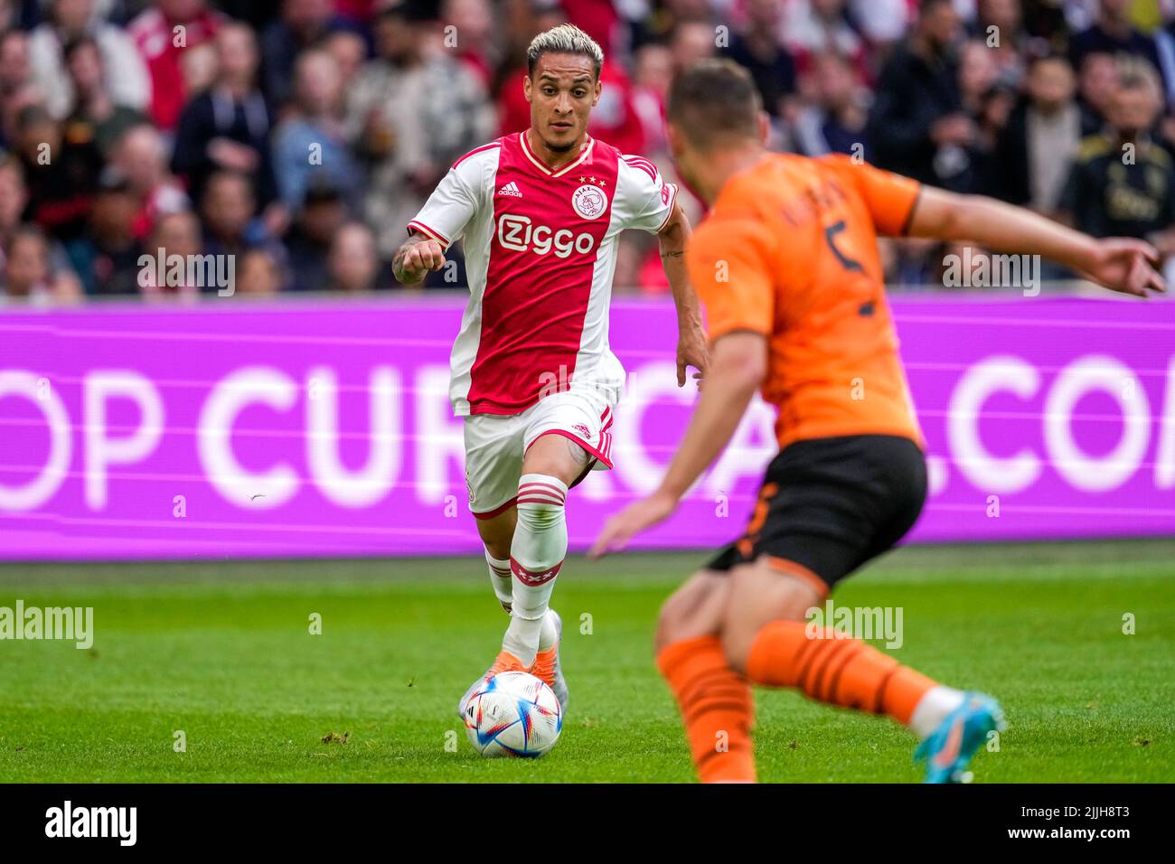 AMSTERDAM, NETHERLANDS - JULY 26: Owen Wijndal of Ajax during the ...