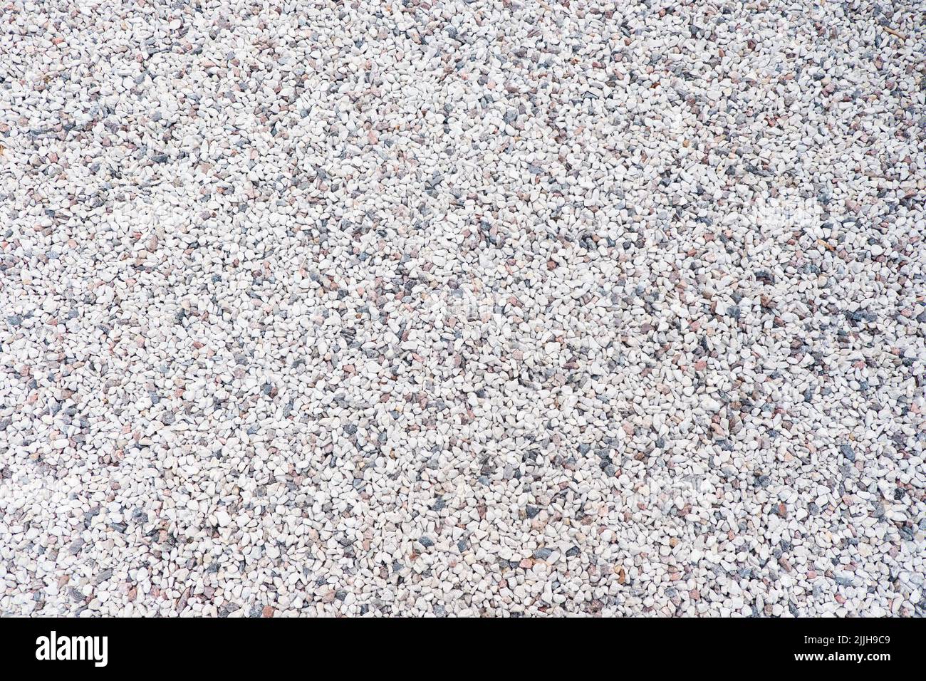 Mixed small gray broken rocks, loose gravel, road construction ...
