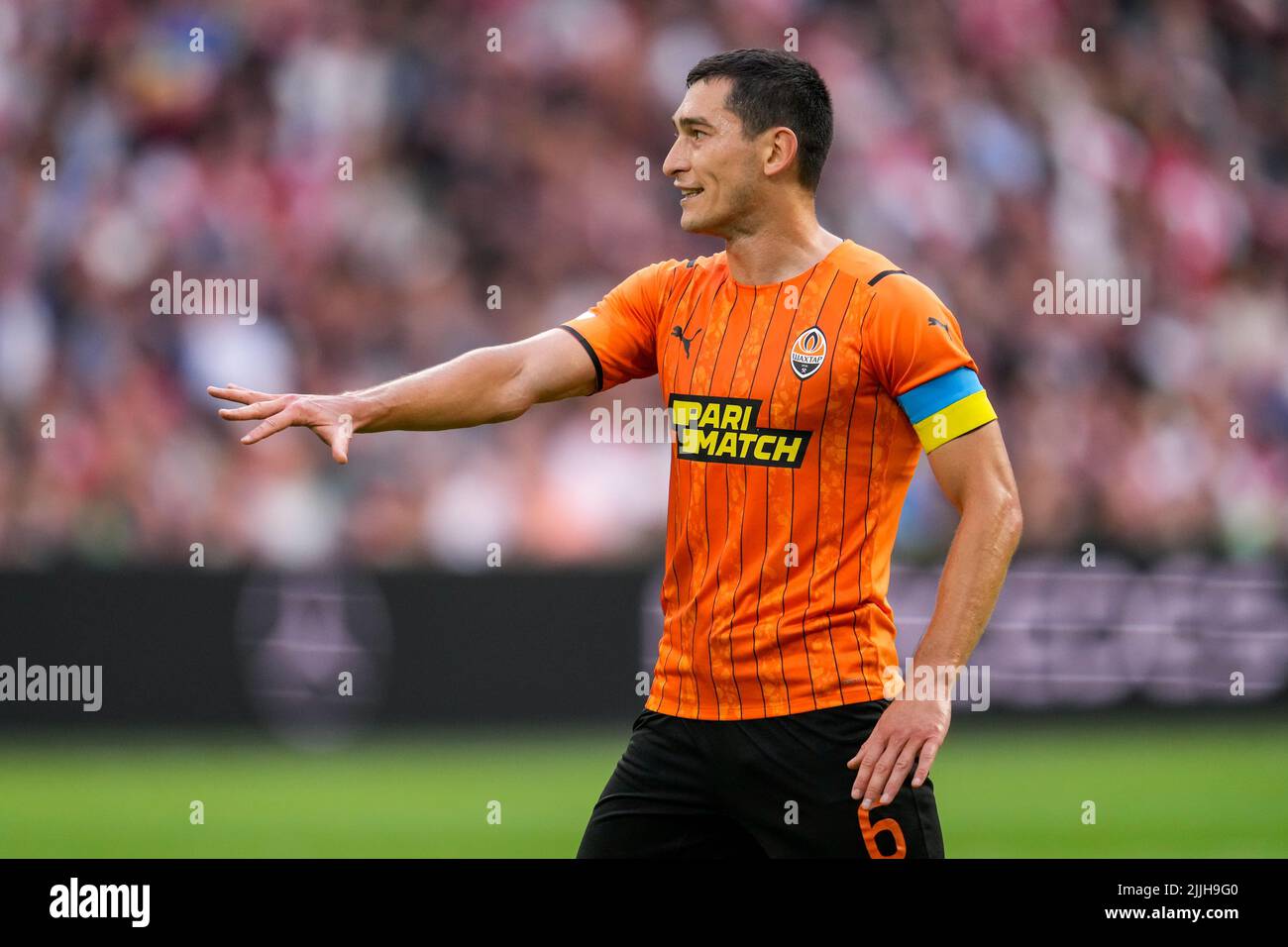 AMSTERDAM, NETHERLANDS - JULY 26: Taras Stepanenko (c) of Shakhtar ...