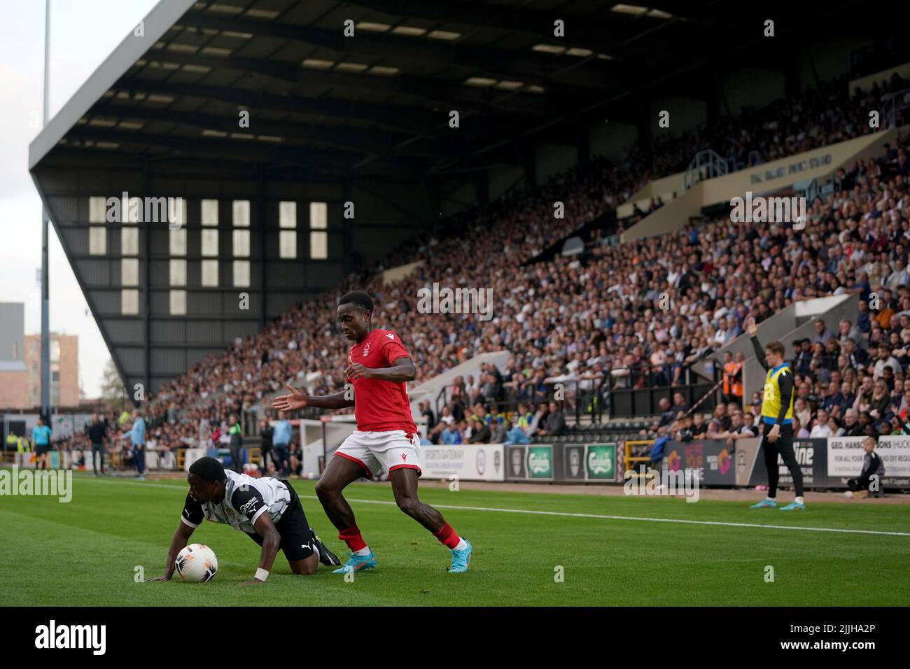 Nottingham Forest's Richie Laryea and Notts County's Aaron Nemane in ...