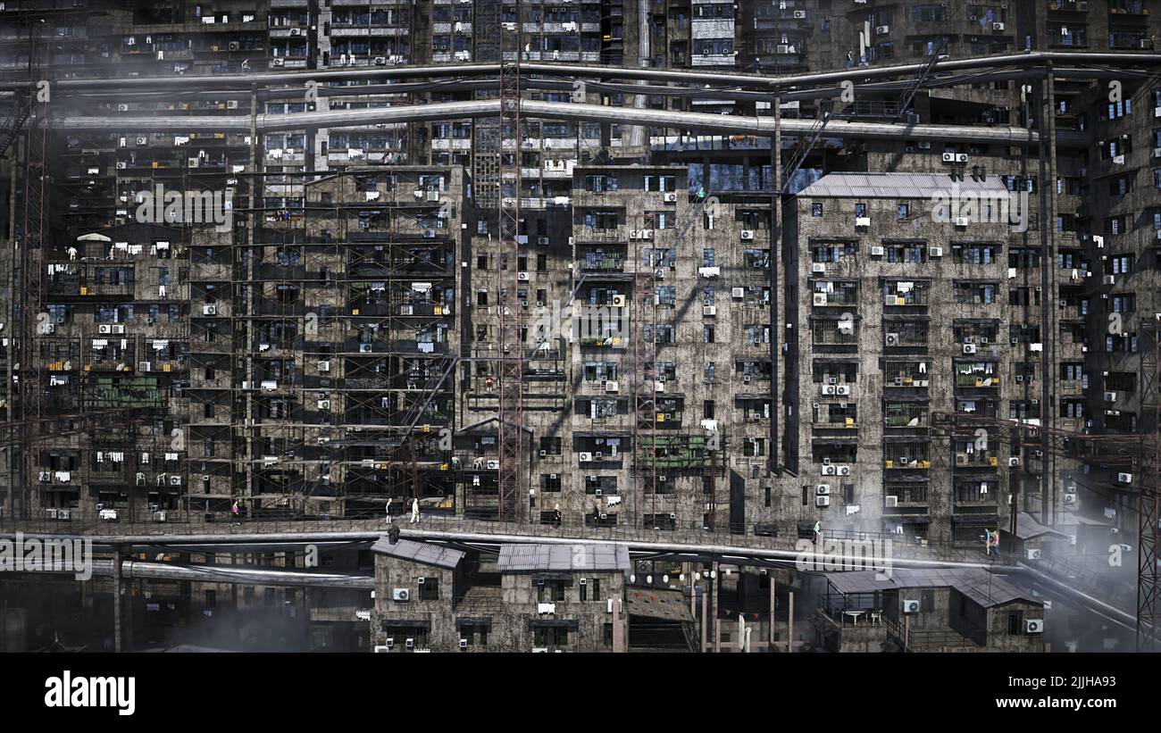 Apocalyptic city build overpopulation hi-res stock photography and ...