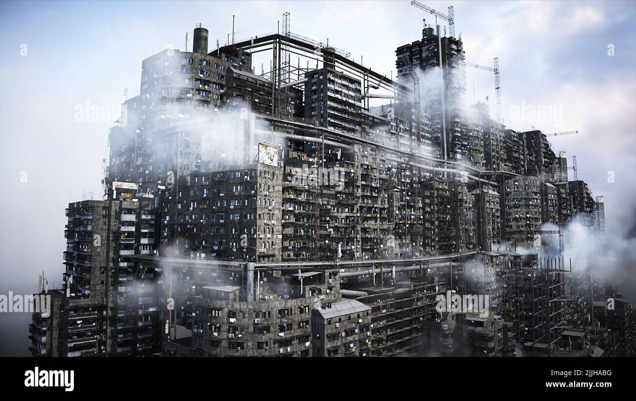 Apocalyptic city build overpopulation hi-res stock photography and ...