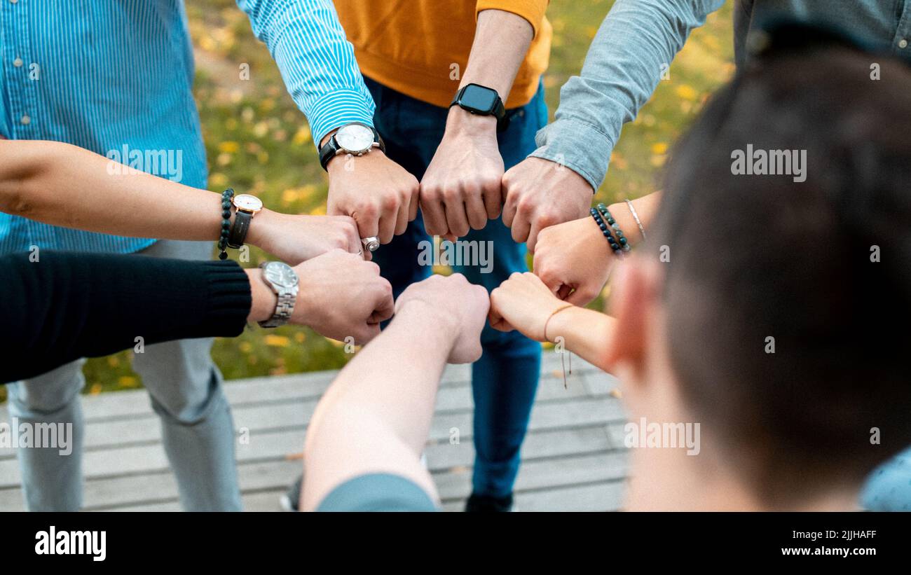 The hands of people demonstrating the concept of teamwork Stock Photo ...