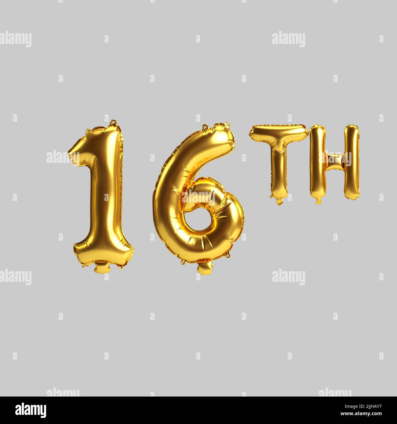 Number 16 gold balloon balloon hi-res stock photography and images - Alamy