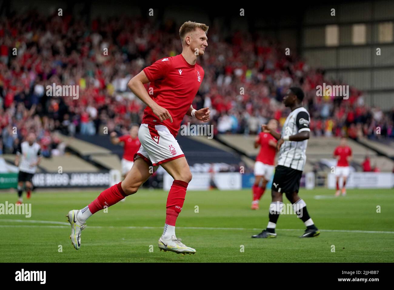 Nottingham Forest's Sam Surridge celebrates after scoring their sides ...