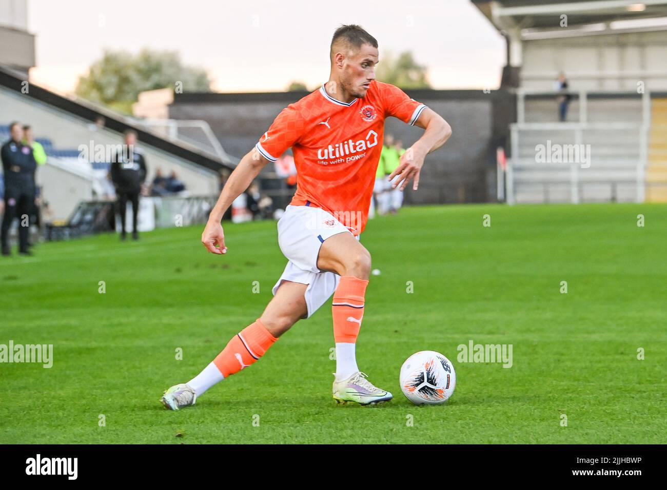 Jerry Yates #9 of Blackpool in action during the game Stock Photo - Alamy