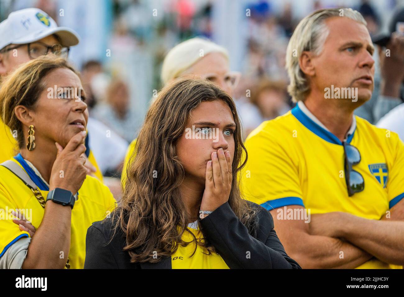 Swedish football fans women hi-res stock photography and images - Alamy