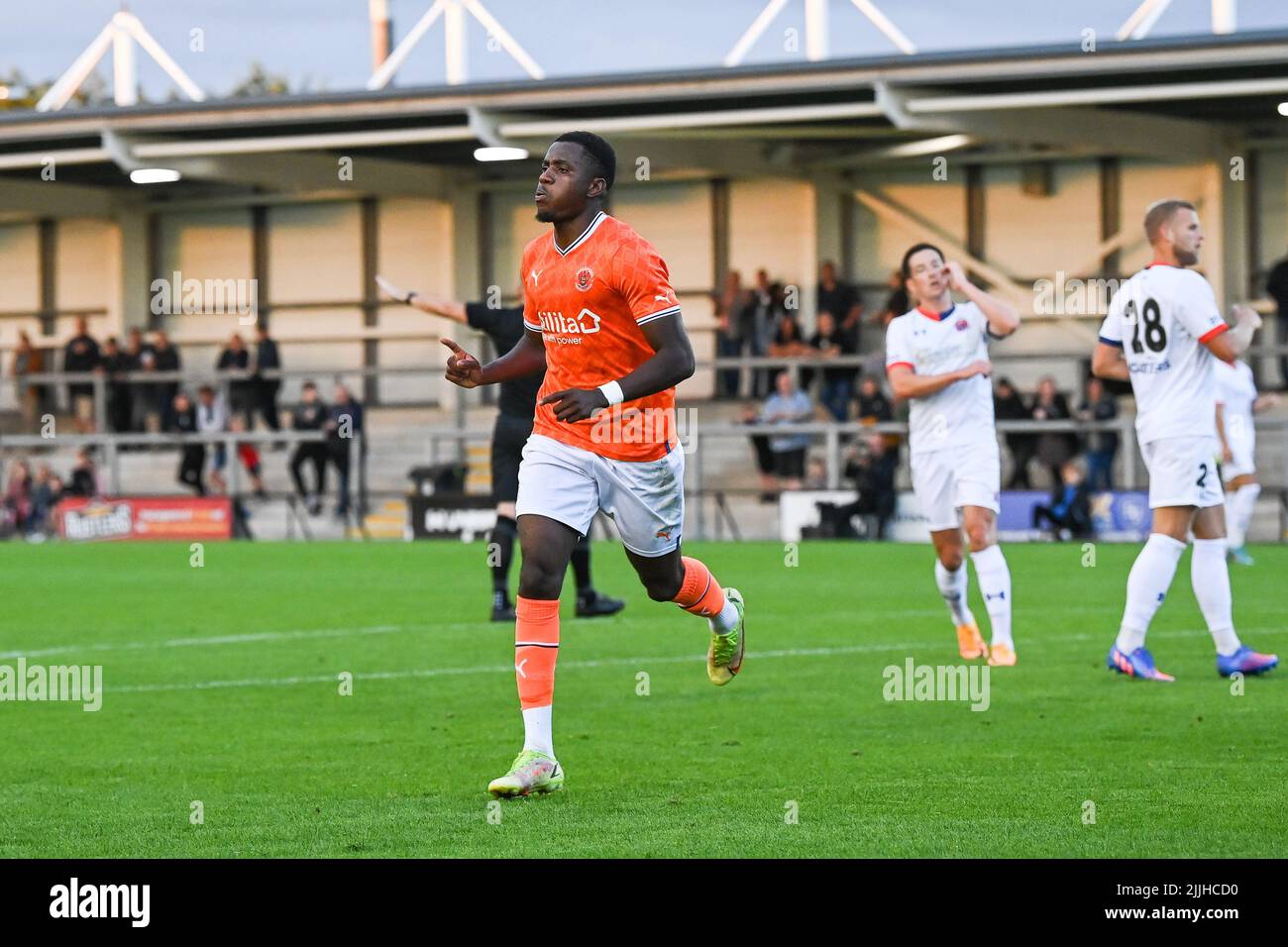 Beryly Lubala #30 of Blackpool scores to make it 0-2 Stock Photo - Alamy