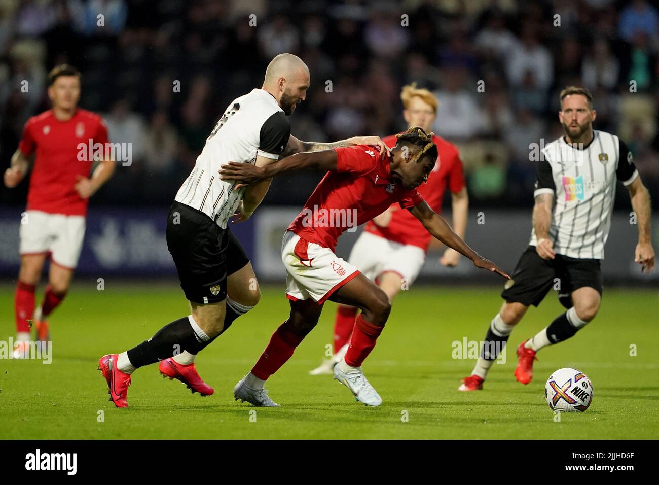 Nottingham Forest's Alex Mighten and Notts County's Kyle Cameron in ...