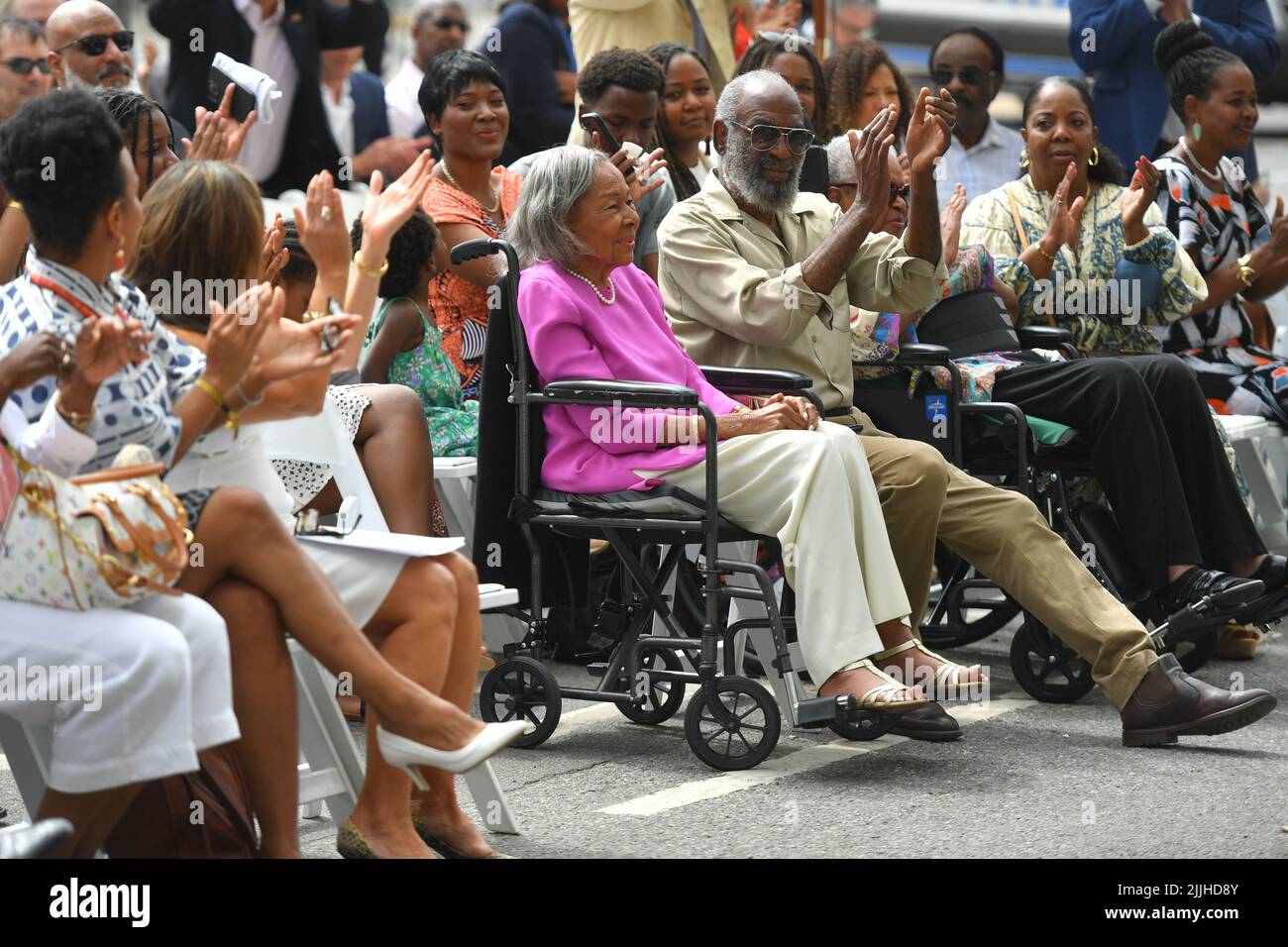 Rachel Robinson, wife of Jackie Robinson, attends the Jackie Robinson ...