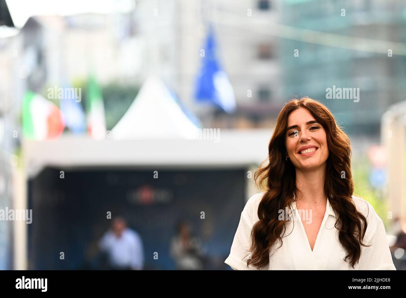 GIFFONI VALLE PIANA, ITALY - JULY 26: Alice Urciuolo attend the ...
