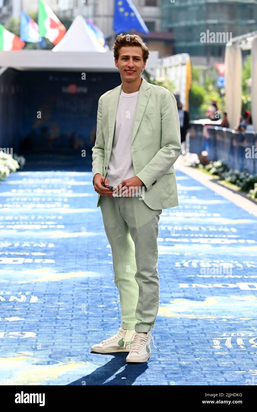 GIFFONI VALLE PIANA, ITALY - JULY 26: Mattia Carrano attend the ...