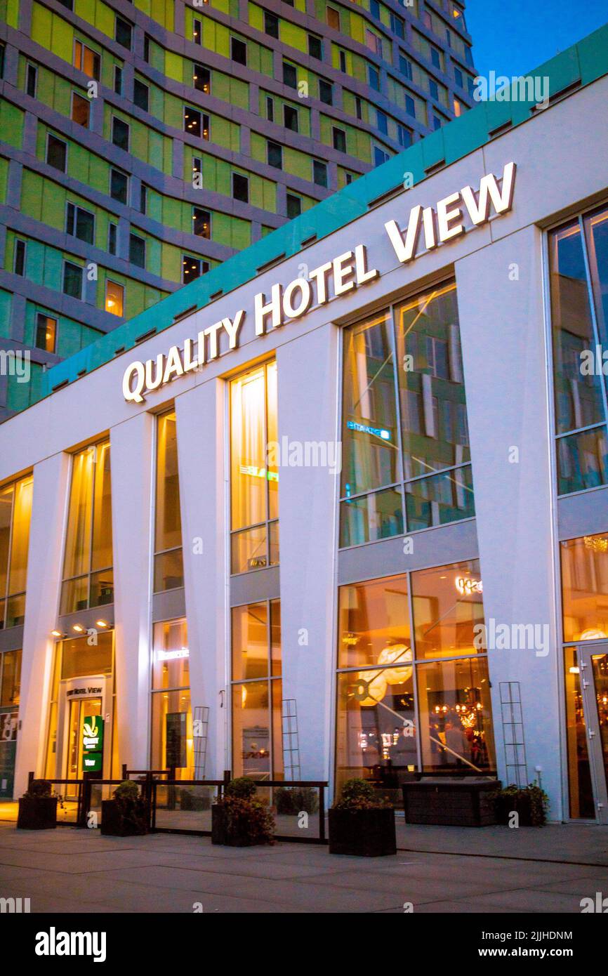 A Front of Quality Hotel View in Hyllie Malmo Sweden Stock Photo - Alamy