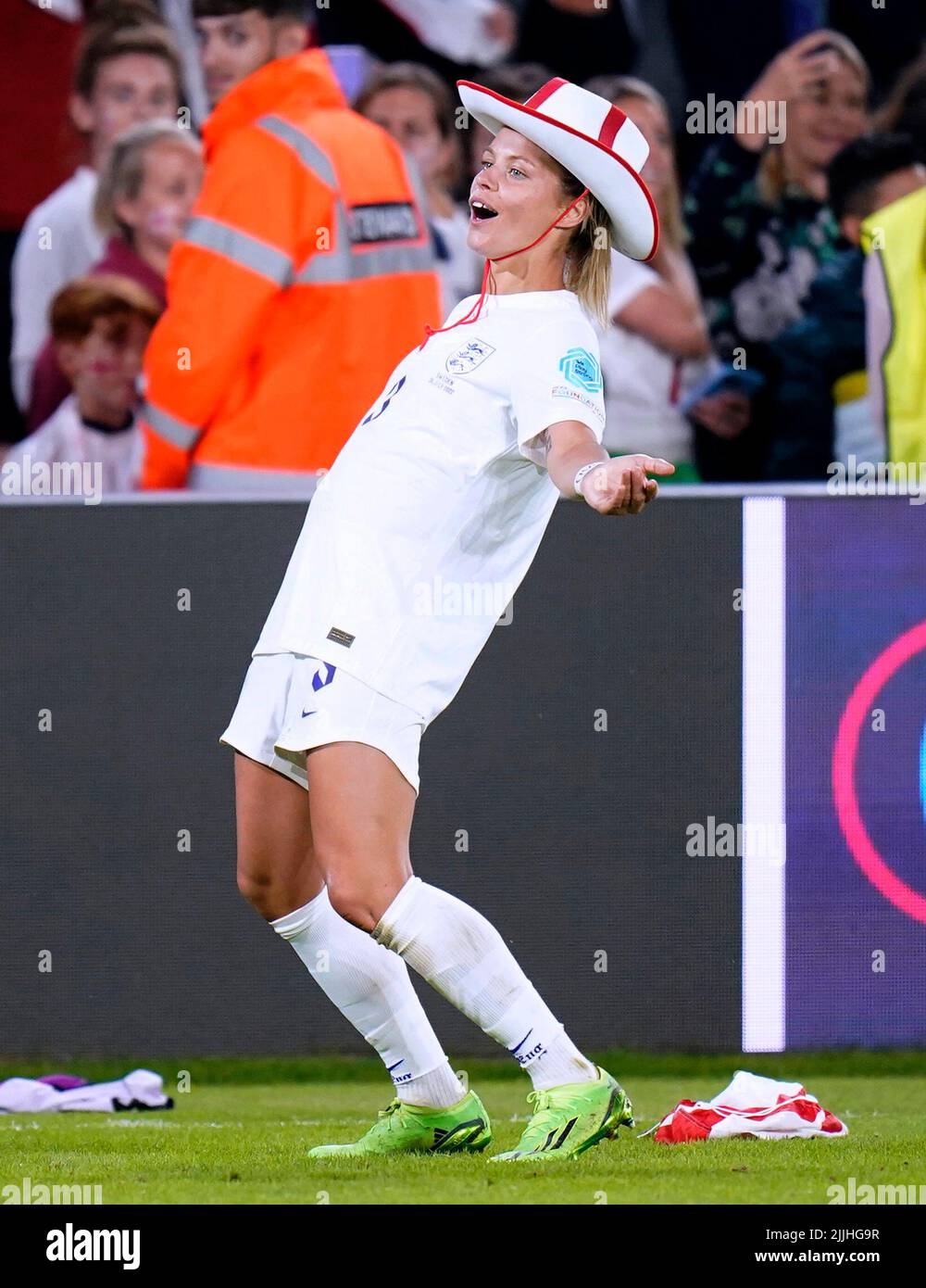 England's Rachel Daly celebrates at the end of the UEFA Women's Euro ...