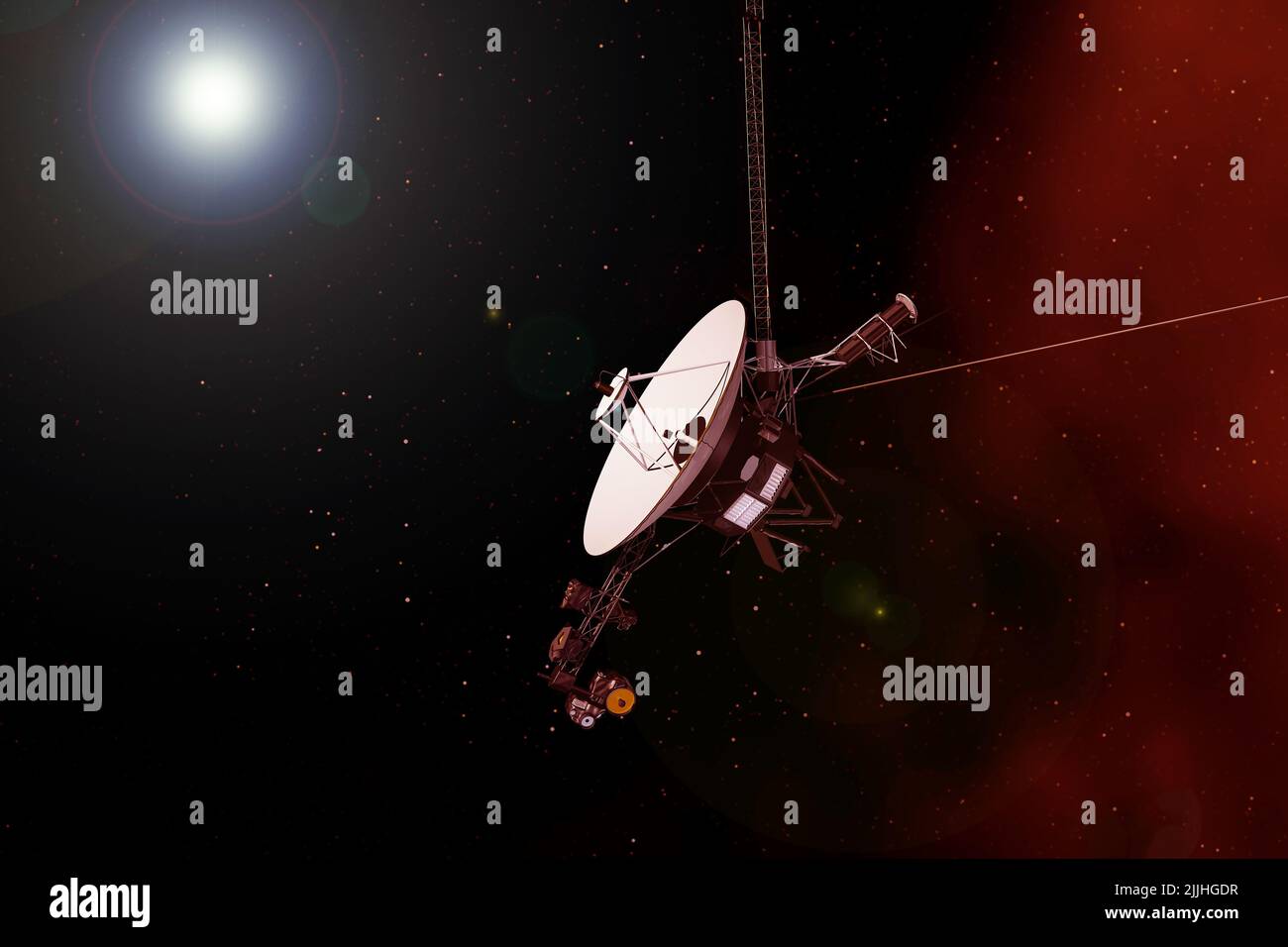 Research probe in outer space. Elements of this image furnished by NASA ...