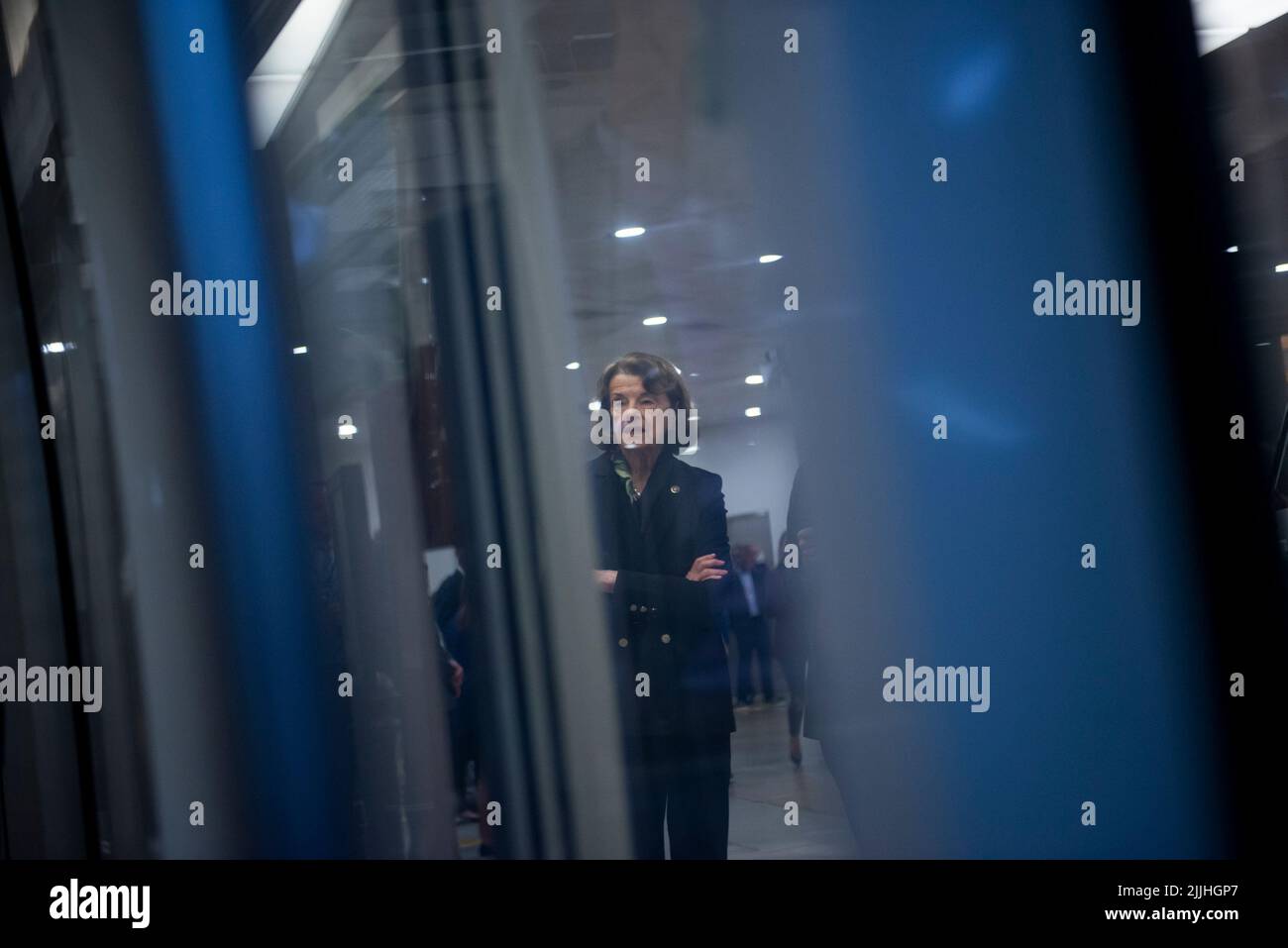 United States Senator Dianne Feinstein (Democrat of California) waits ...