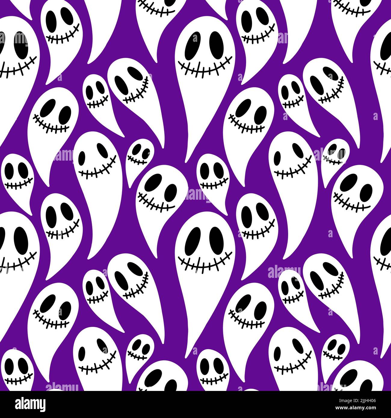 Autumn Halloween seamless cartoon ghost pattern for fabrics and ...