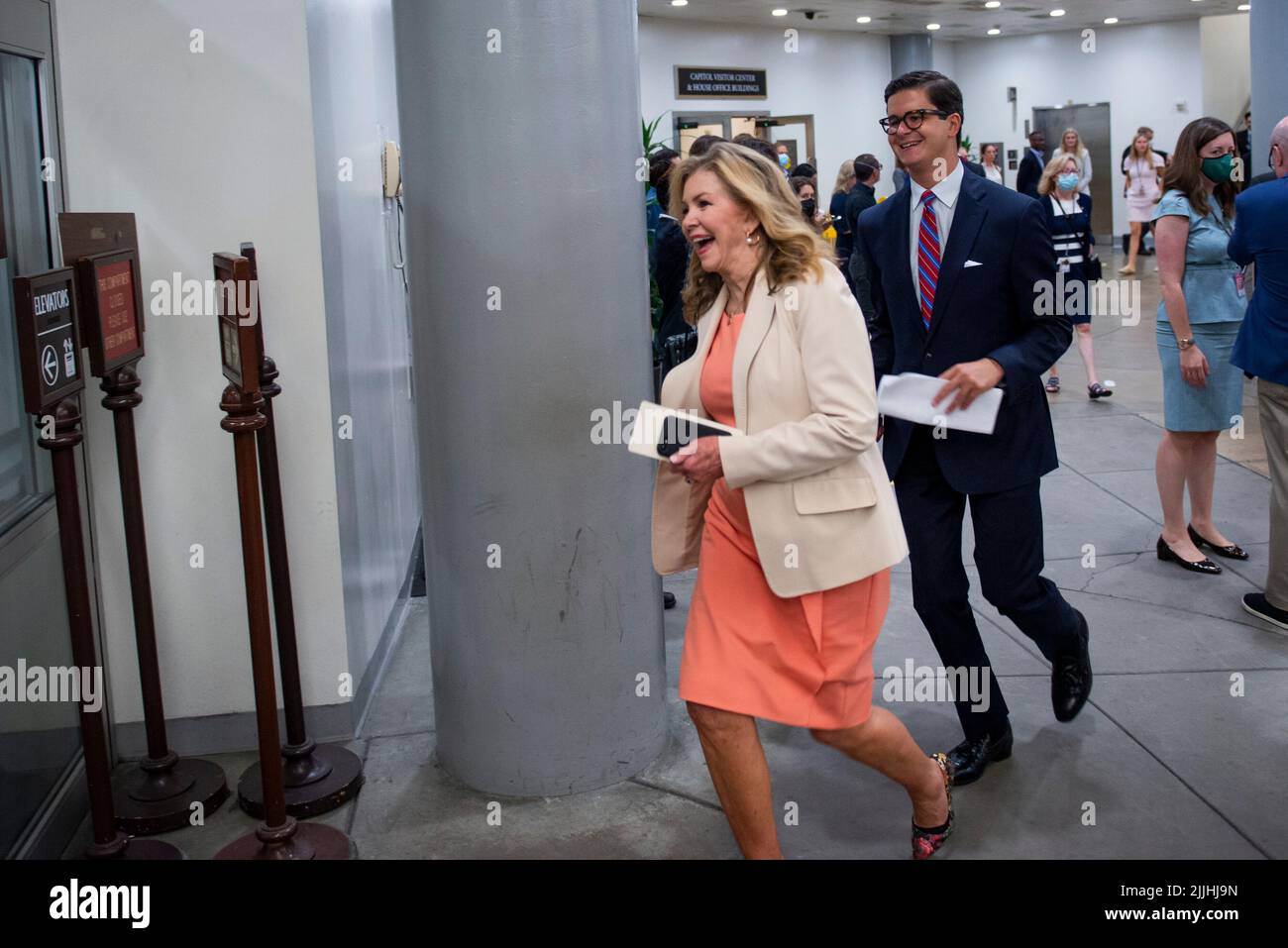 United States Senator Marsha Blackburn (Republican of Tennessee) runs ...