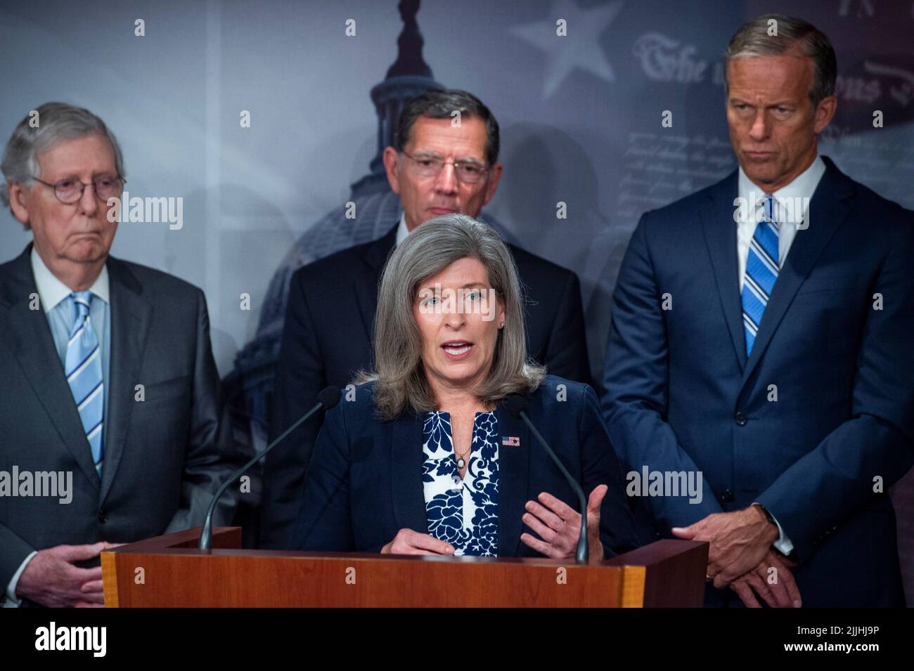 United States Senator Joni Ernst (Republican of Iowa) offers remarks ...