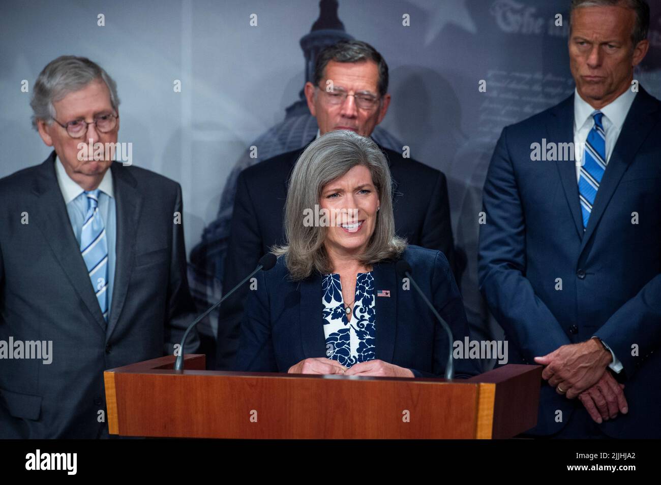 United States Senator Joni Ernst (Republican of Iowa) offers remarks ...