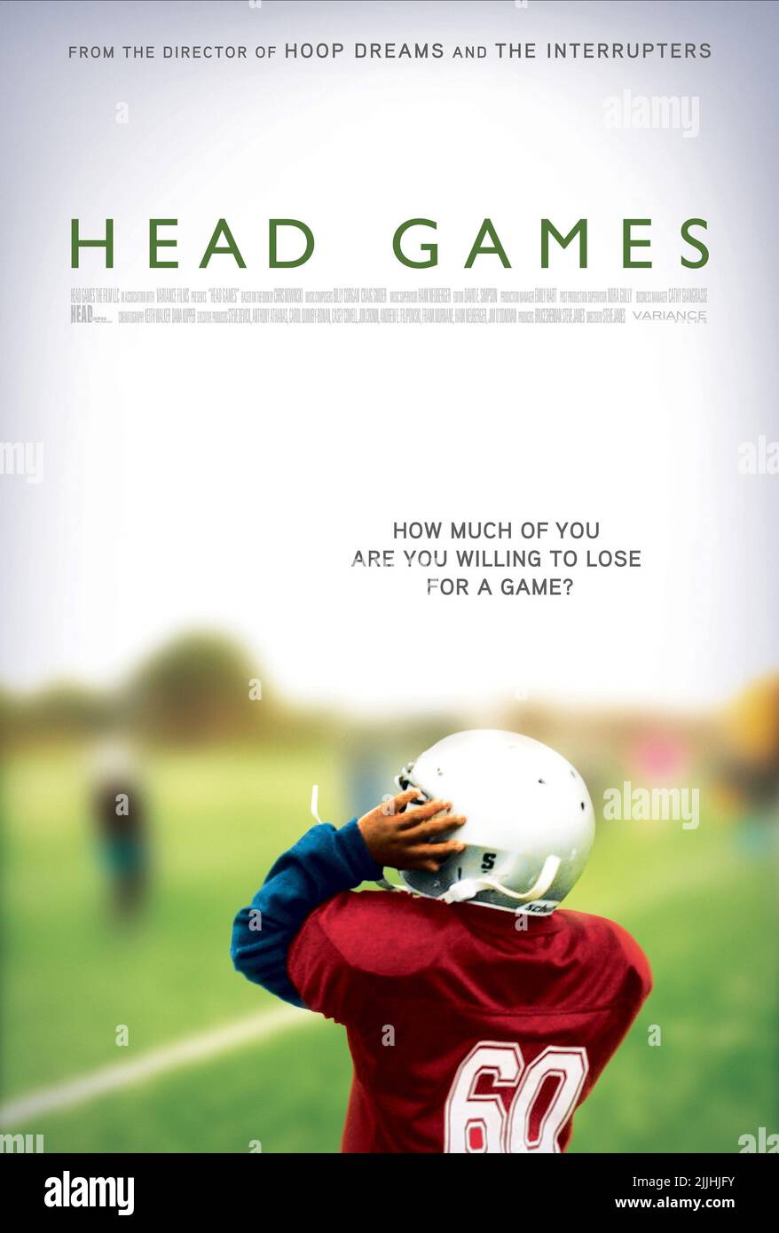 AMERICAN FOOTBALLER POSTER, HEAD GAMES, 2012 Stock Photo - Alamy