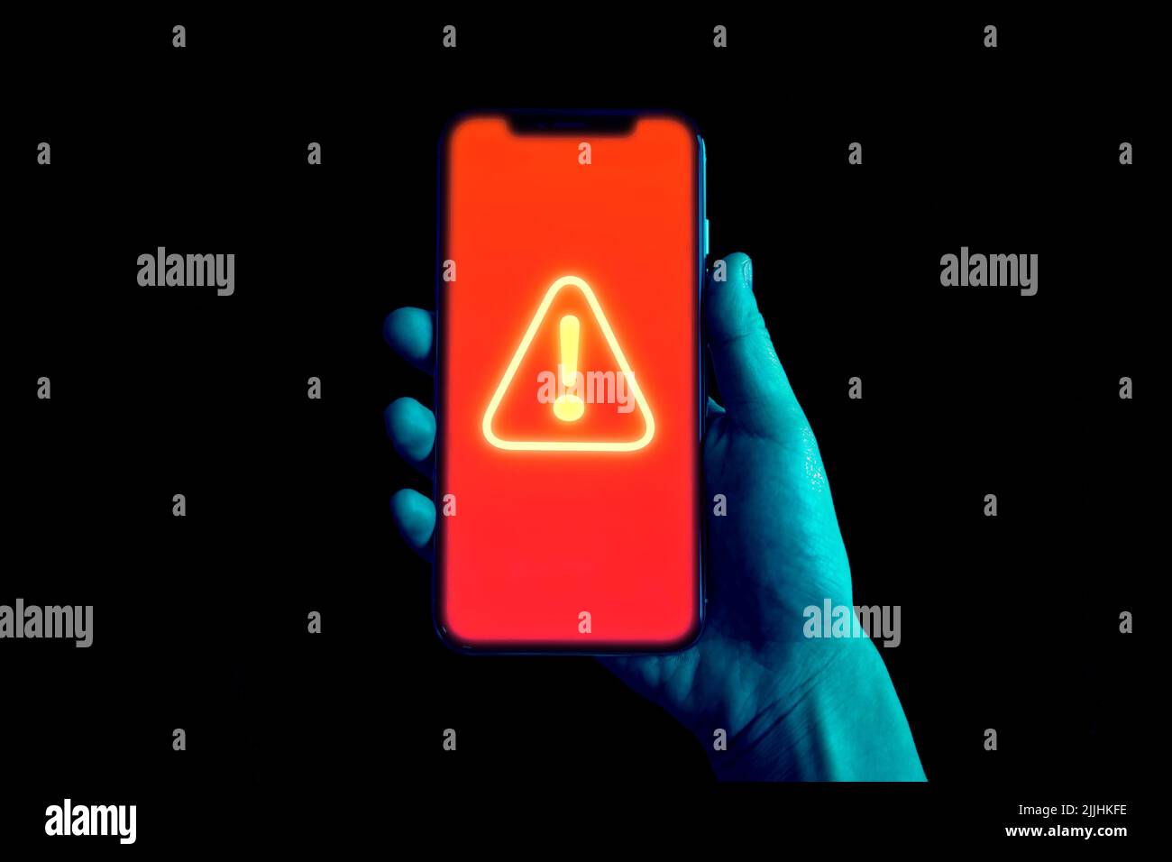 A hacked smartphone Stock Photo - Alamy