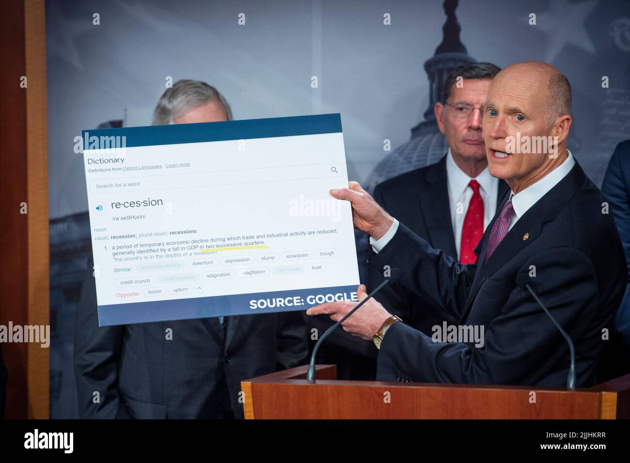 United States Senator Rick Scott (Republican of Florida) offers remarks ...