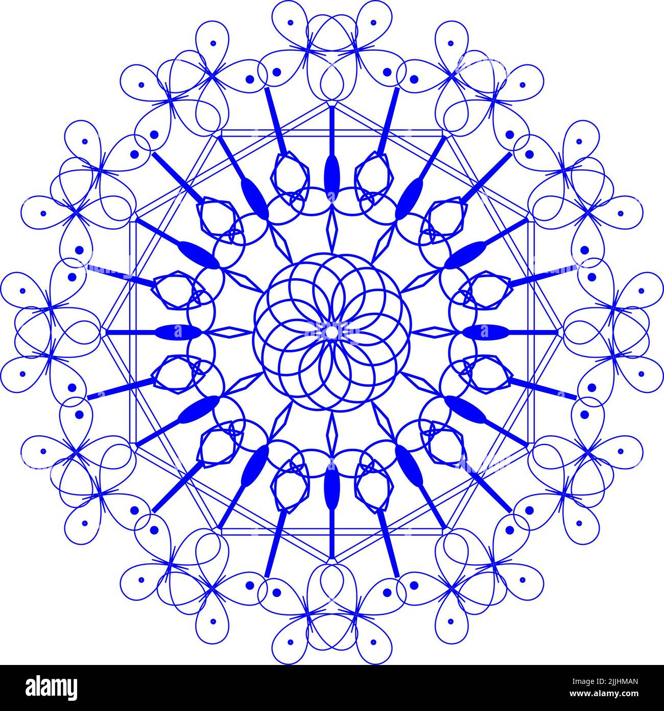 Mandala color line icon hi-res stock photography and images - Alamy